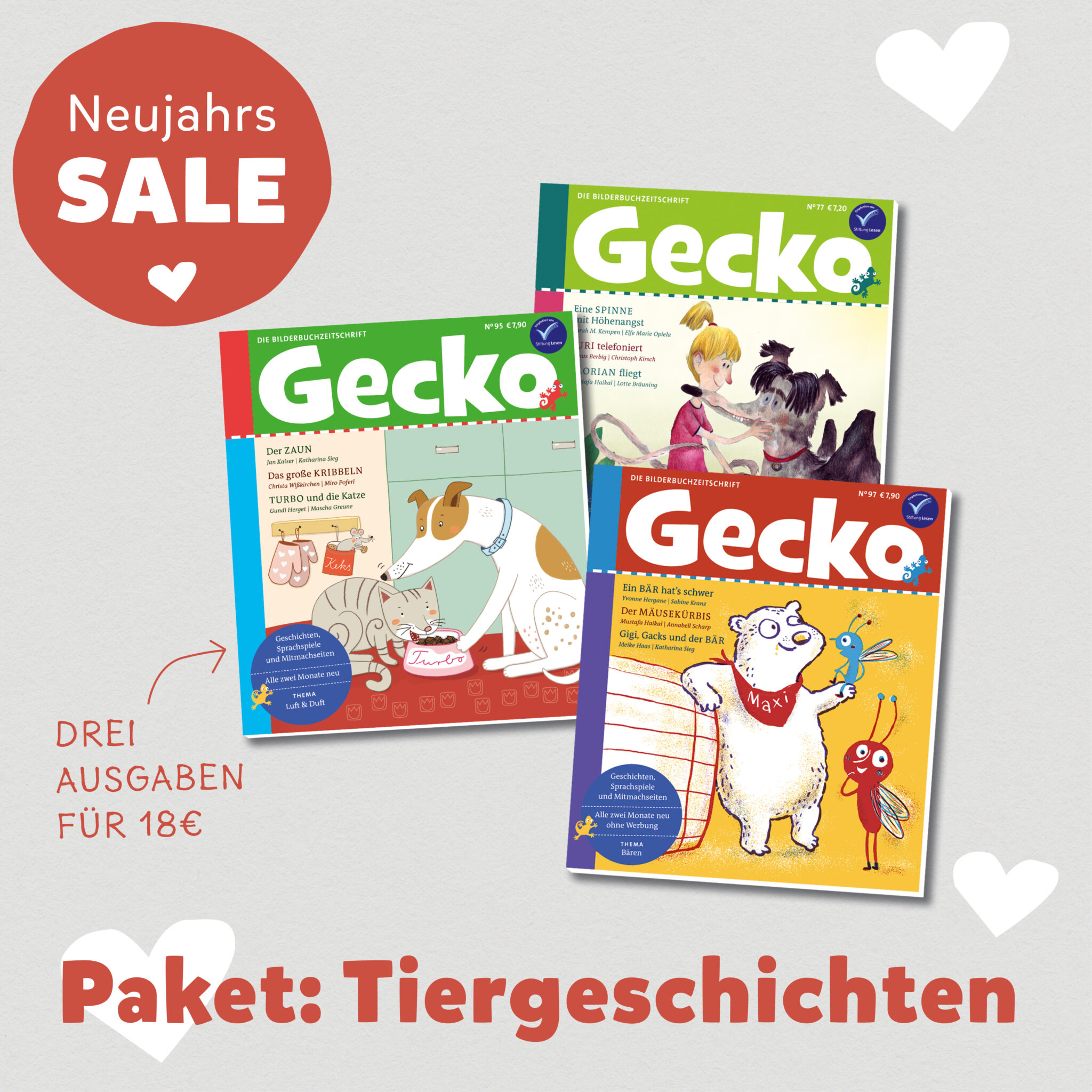 Gecko Kinderzeitschrift - Geschichtenmagazin für Kinder ab 4 Jahren